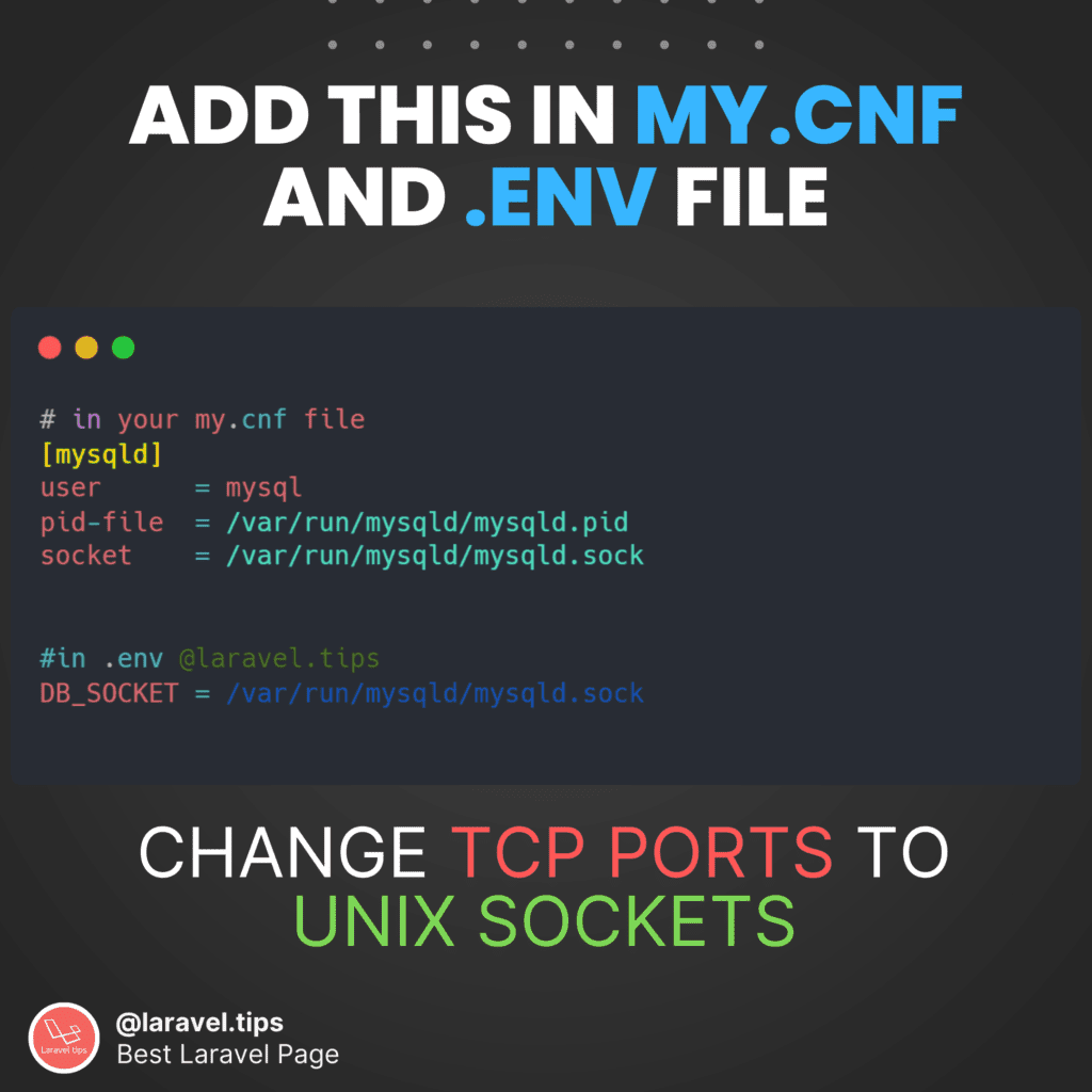 🚀 Boosts MYSQL’s performance up to 70% in 1 min - Laravel Tips