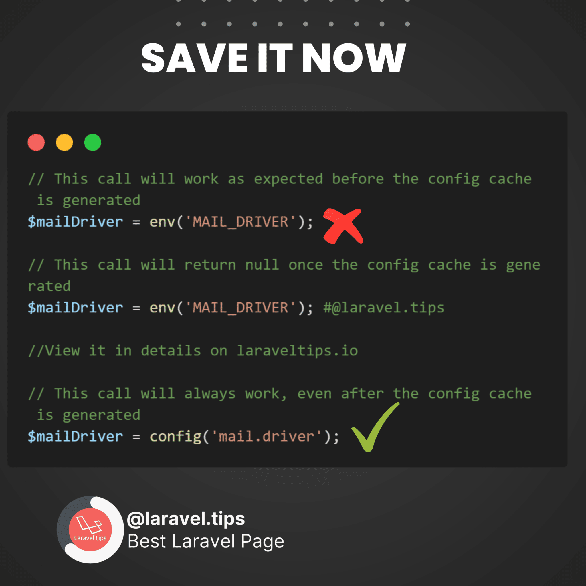 Laravel Best Practices: Limiting env Calls to Config Files for Better ... Laravel Best Practices: Limiting env Calls to Config Files for Better ...